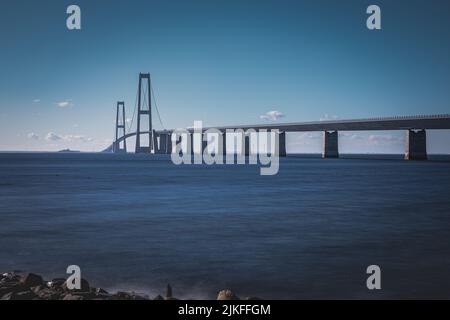 Storebaelt, Great Belt Bridge in Denmark Stock Photo - Alamy