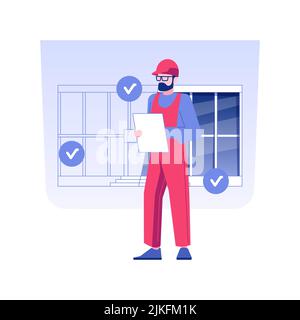Building code inspection isolated concept vector illustration ...