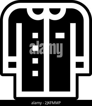 PPE Icon.Wear Smock Symbol Sign On black Background,Vector llustration ...