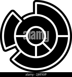 donut chart icon black vector illustration Stock Vector Image & Art - Alamy