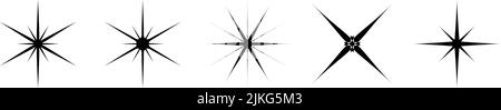 Elegant sparkle star icon collection design element for luxury ...