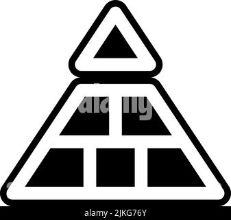 Pyramid, cone, triangle charts, graphs. 3-2-5-4 level, multilevel infographics, presentation ...