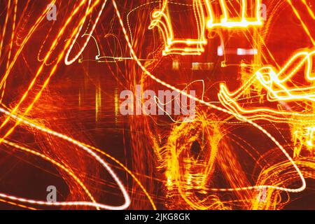 Moving neon lights abstract texture. Long exposure shot Stock Photo - Alamy