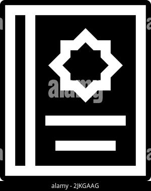 prayer card glyph icon vector illustration black Stock Vector Image ...