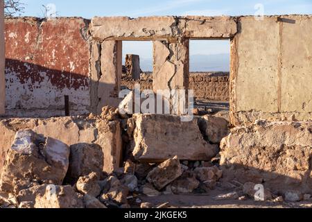 Ruins of the town of Pintados, a former railway station and town in the ...