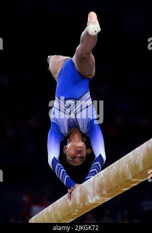Jea MARACHA of Wales in the Women's Balance Beam - Final at the 2022 ...
