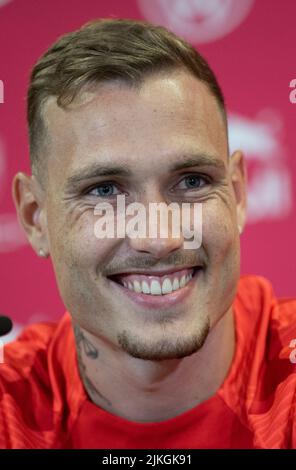 Leipzig, Germany. 02nd Aug, 2022. Soccer: Bundesliga, media talk RB ...