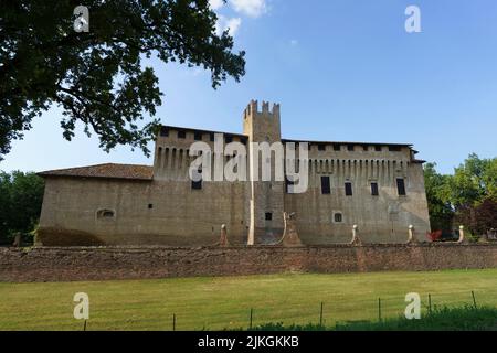 Medieval castle at Maccastorna, Lodi province, Lombardy, Italy Stock ...