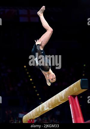 Canada's Emma Spence competes on the vault during the Artistic ...