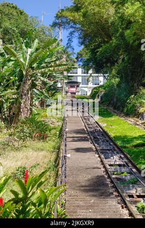 Monte Serrat Funicular cable railway in Santos, Brazil Stock Photo - Alamy