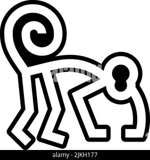 nazca lines icon black vector illustration Stock Vector Image & Art - Alamy