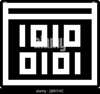 binary protection algorithm icon Vector Glyph Illustration Stock Vector ...