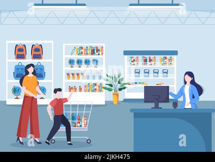 Stationery Shop for Buying School Supplies Like a Book, Backpack ...