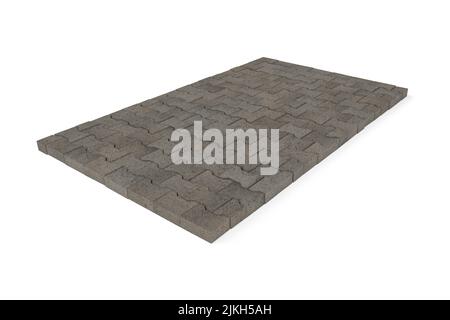 Graphite pavement cube on white background - 3d render Stock Photo - Alamy