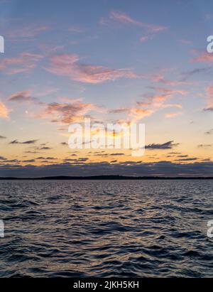 The beautiful view of the sea at sunset. Aesthetic seascape Stock Photo ...