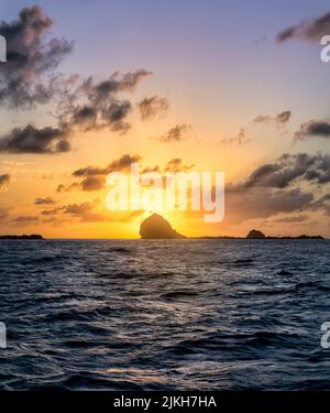 The beautiful view of the sea at sunset. Aesthetic seascape Stock Photo ...