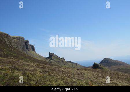 The Isle of Skye island against a blue sky in Scotland Stock Photo - Alamy