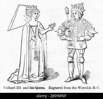 . Richard III and Anne Neville from the Rous Roll . Late 15th century ...
