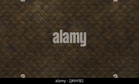 Illustration of a rusty diamond metal plate texture Stock Photo - Alamy