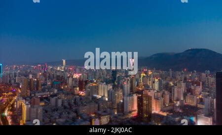 Night view of Lanzhou Stock Photo - Alamy