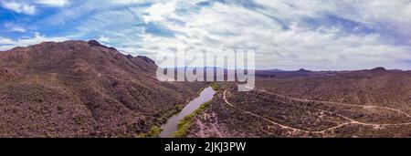 A beautiful shot of the Verde River and its Tributaries in Sedona Verde ...