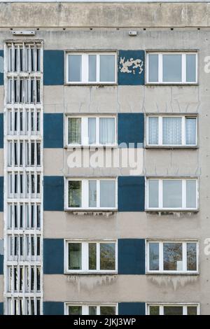 Germany, Saxony-Anhalt, Dessau, WBS70, prefabricated building, facade ...
