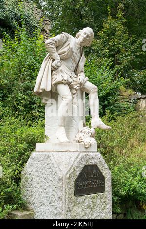 Shakespeare memorial, Ilmpark, Weimar, Thuringia, Germany, Europe Stock ...