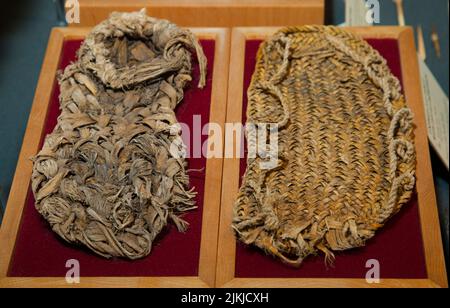 Anasazi people made basket like sandals from plant materials and fibers ...
