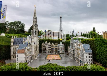 The Grand Place in Mini-Europe miniature historical european buildings ...