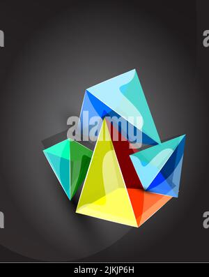 abstract pyramid banner orange, green Stock Vector Image & Art - Alamy