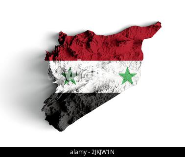 Syria Topographic Map 3d realistic Syria map Color texture and Rivers ...