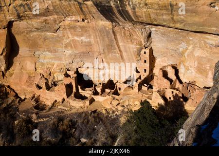 Square House Ruins in Mesa Verde National Park Museum, Colorado Stock ...