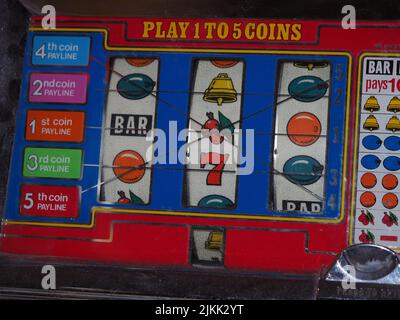 Closeup of slot machine Stock Photo - Alamy