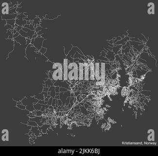 Street roads map of KRISTIANSAND, NORWAY Stock Vector Image & Art - Alamy