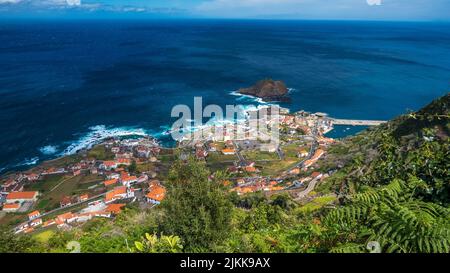 A beautiful view of Portuguese island with sunlight Stock Photo - Alamy