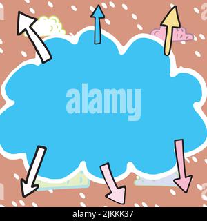 Important Messages Written In Shape Of Cloud With Arrows Around ...