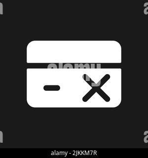 Payment card dark mode glyph ui icon Stock Vector Image & Art - Alamy