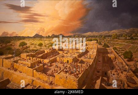 An early drawing of North American dwellings - A sketch of the native ...
