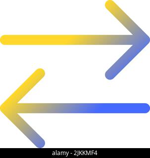Two arrows pixel perfect linear ui icon Stock Vector Image & Art - Alamy