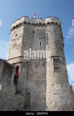 A low angle shot of the sun shining in gloomy cloudy sky above trees ...