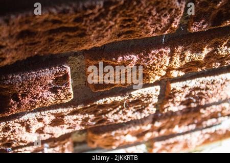 Closeup shot of a brick wall texture Stock Photo - Alamy