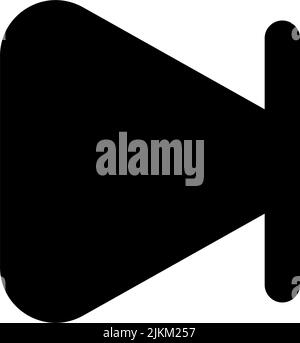 Go forward glyph icon, ui and button, arrow right sign vector graphics, editable stroke solid ...