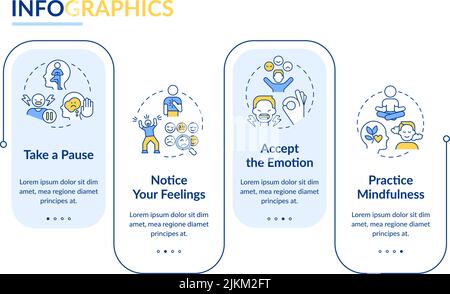Emotional regulation skills rectangle infographic template Stock Vector ...