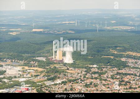 Bexbach, Germany, July 10, 2022 Hard coal power plant in the area of ...