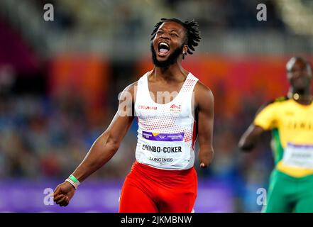 England's Emmanuel Temitayo Oyinbo-Coker celebrates winning the Men's ...