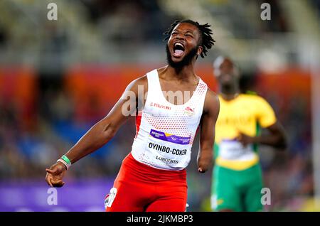 England's Emmanuel Temitayo Oyinbo-Coker celebrates winning the Men's ...