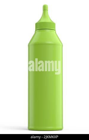 Plastic bottle of italian salsa verde sauce isolated on white ...