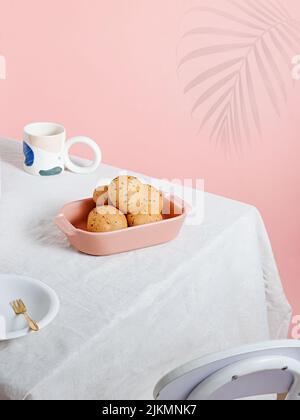 A serving of tapioca balls cookies for breakfast Stock Photo - Alamy