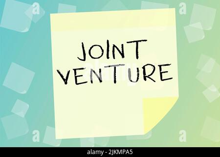 Handwriting text Joint Venture. Conceptual photo Collaboration ...