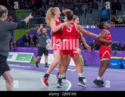 Canada’s Tara Wallack, Taya Hanson, Sarah Te-Biasu and Rosalie Mercille ...